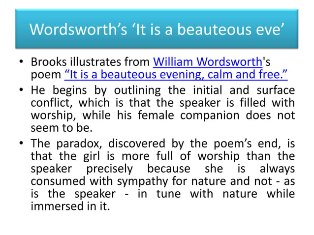 Cleanth Brooks - The Language of Paradox | PPTX