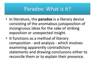 Paradox In Literature
