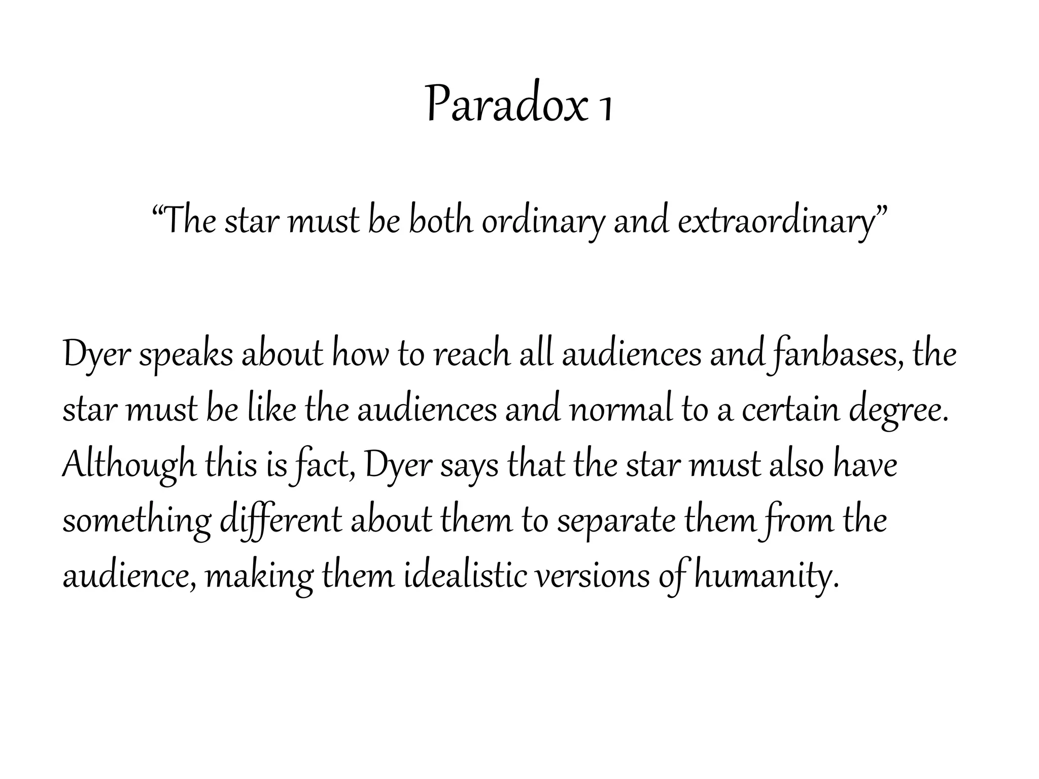 Richard Dyer's Paradoxes | PPT