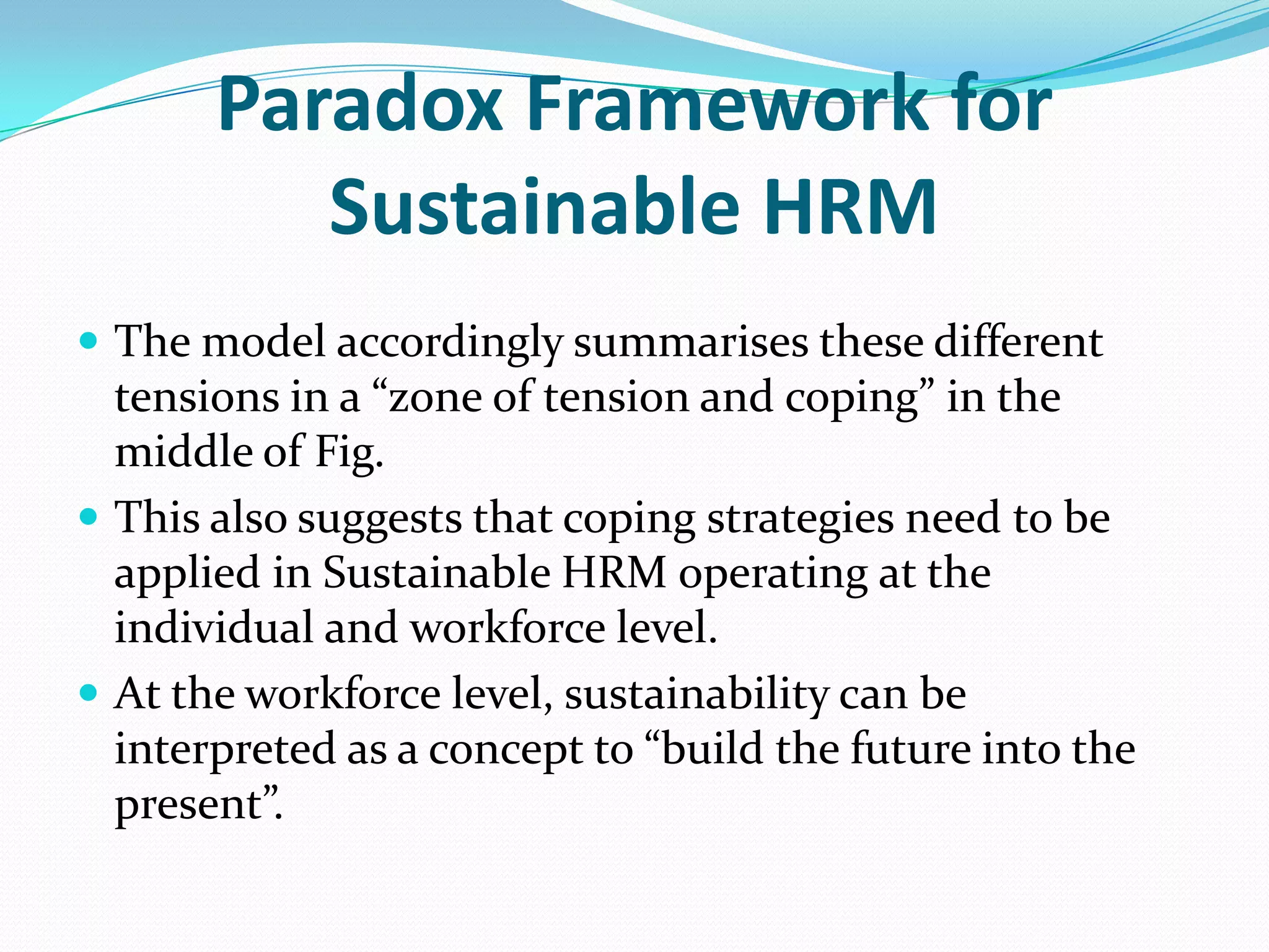 Paradox framework for sustainable HRM | PPTX