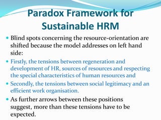 Paradox framework for sustainable HRM | PPTX