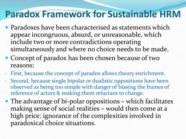 Paradox Framework For Sustainable Hrm Ppt