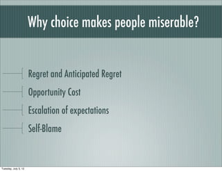 Paradox of choice presentation | PDF