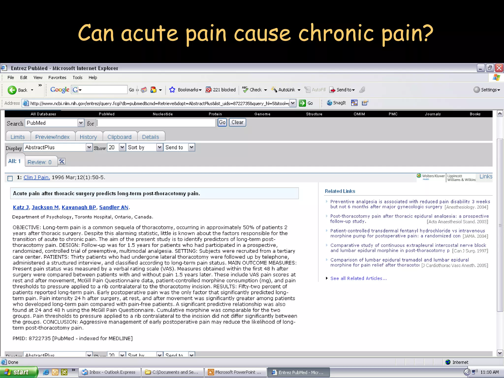 The Paradox of Pain | PPT
