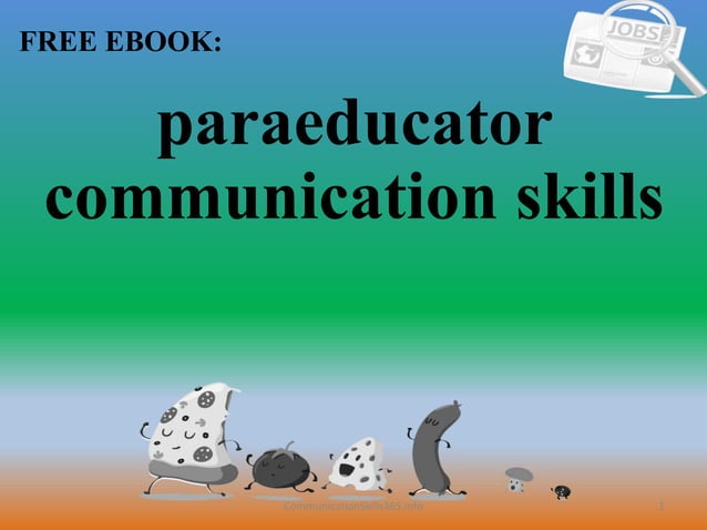 Paraeducator communication skills pdf | PPT