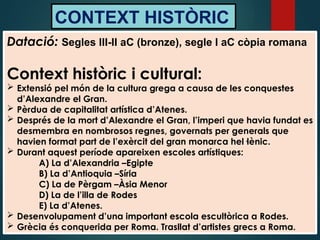 para examen CONTEXTOS HISTÓRICOS y COMPARAR KOÚROS Y LAOCONTE.pptx comparación de obras del ...