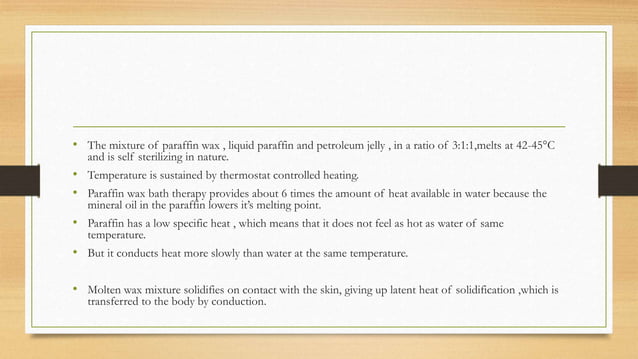 PARAFFIN WAX BATH THERAPY.pptx | Bath and Shower | Personal Care