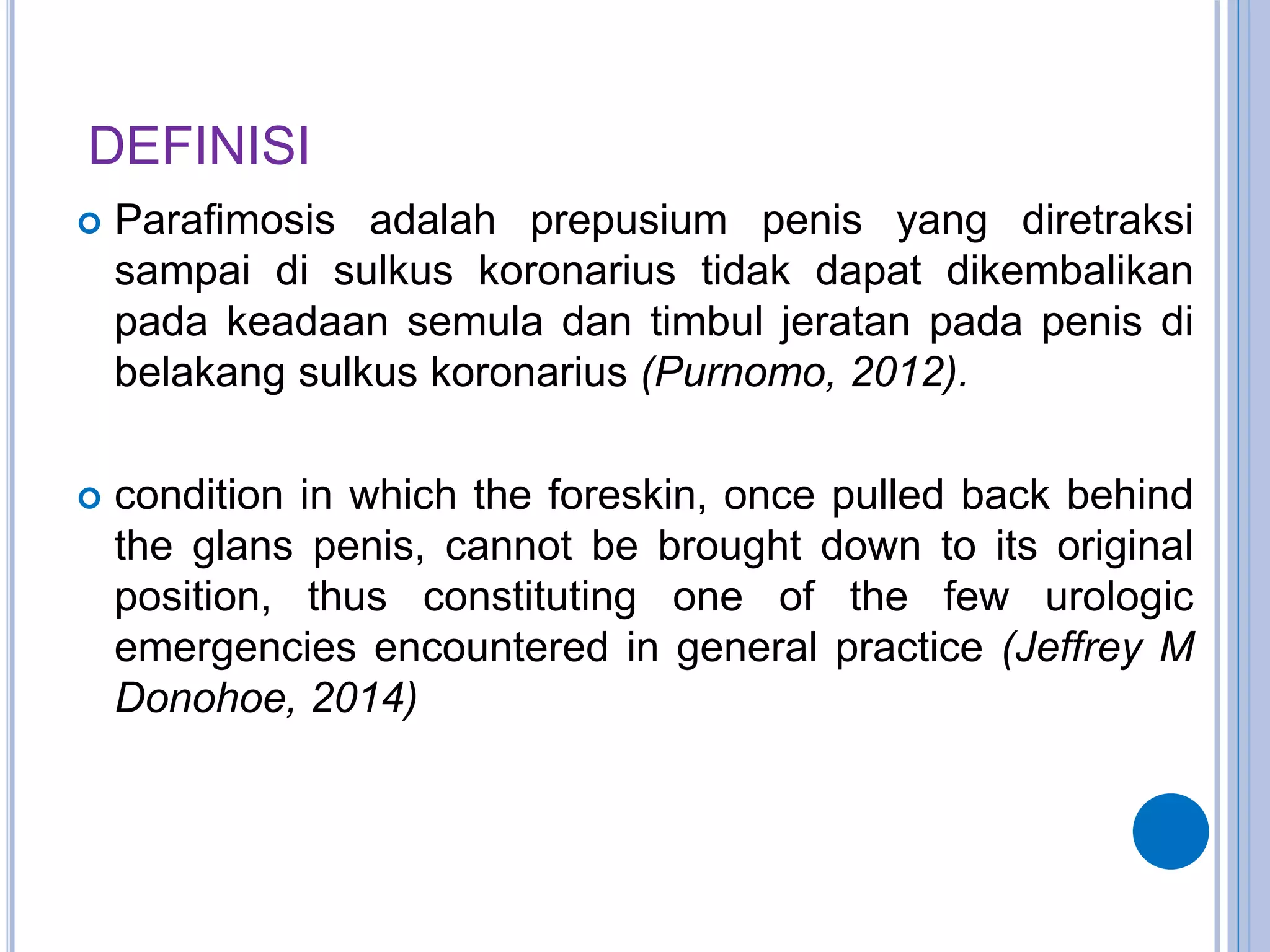 Definisi dan Etiologi Paraphimosis | PPTX