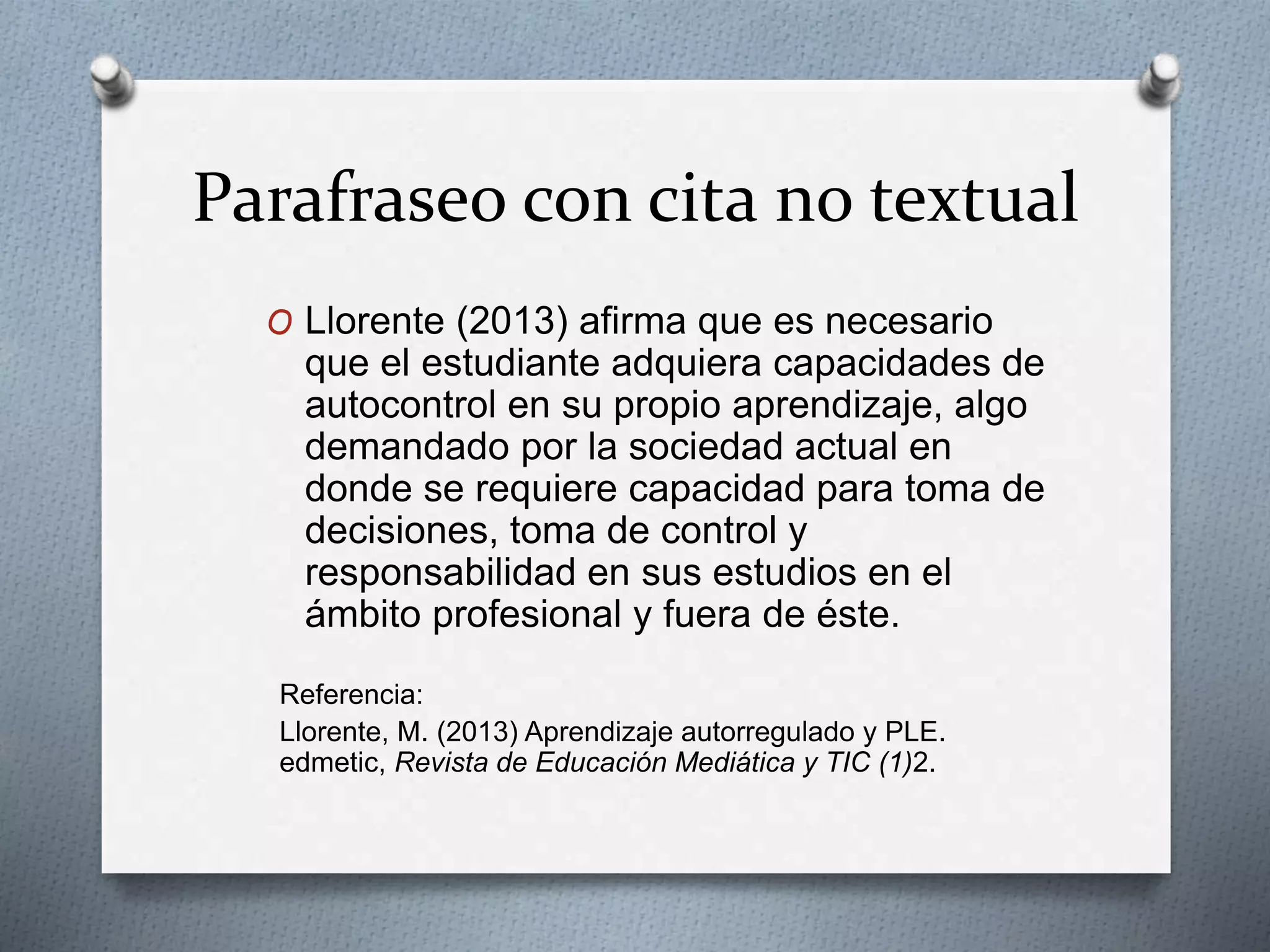 Ejemplos de Parafraseo | PPTX