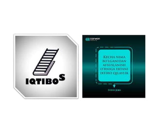 Parafraza bo'yicha power pointda ishlangan Iqtiboslar | PPTX