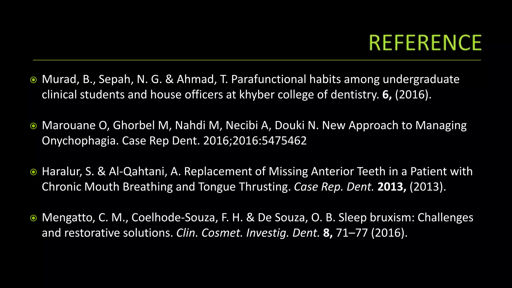 Parafunctional habits in prosthodontics | PPTX