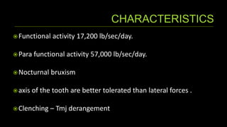 Parafunctional habits in prosthodontics | PPTX