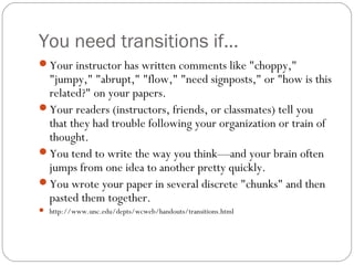 Paragarph transitions | PPT