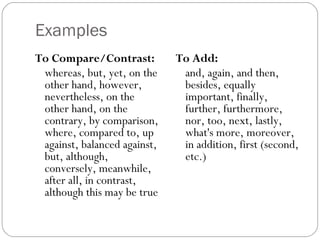 Paragarph transitions | PPT