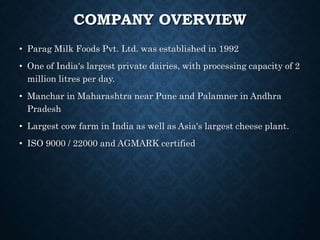 B2B- Parag milk foods pvt | PPTX