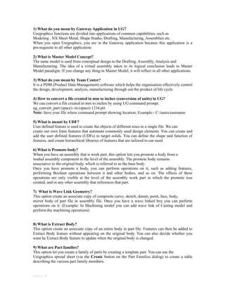 Unigraphics nx interview questions - mightycopax