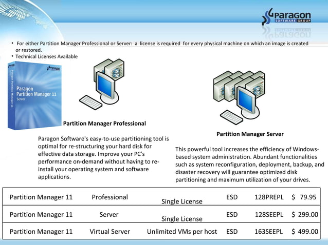 Partition Manager 11 - Paragon Software | PPT