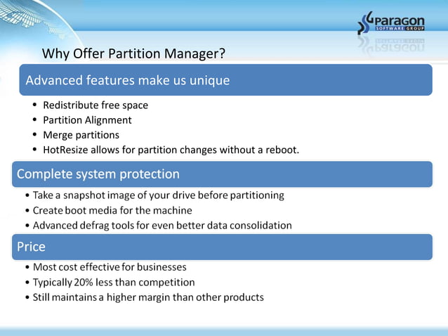 Partition Manager 11 - Paragon Software | PPT