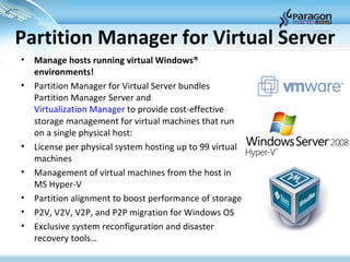 Partition Manager 11 - Paragon Software | PPT