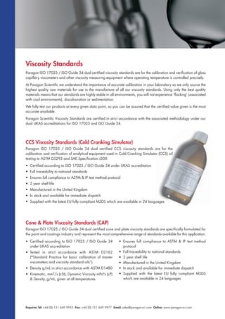 Paragon Scientific: Callibration Standards & Certified Reference ...