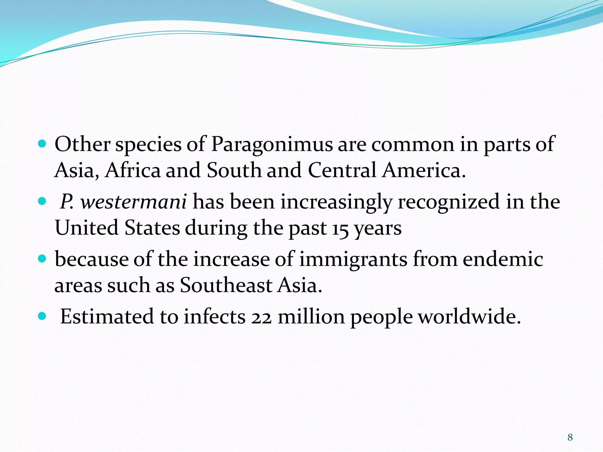 Paragonimiasis (lung fluke disease) | PPTX