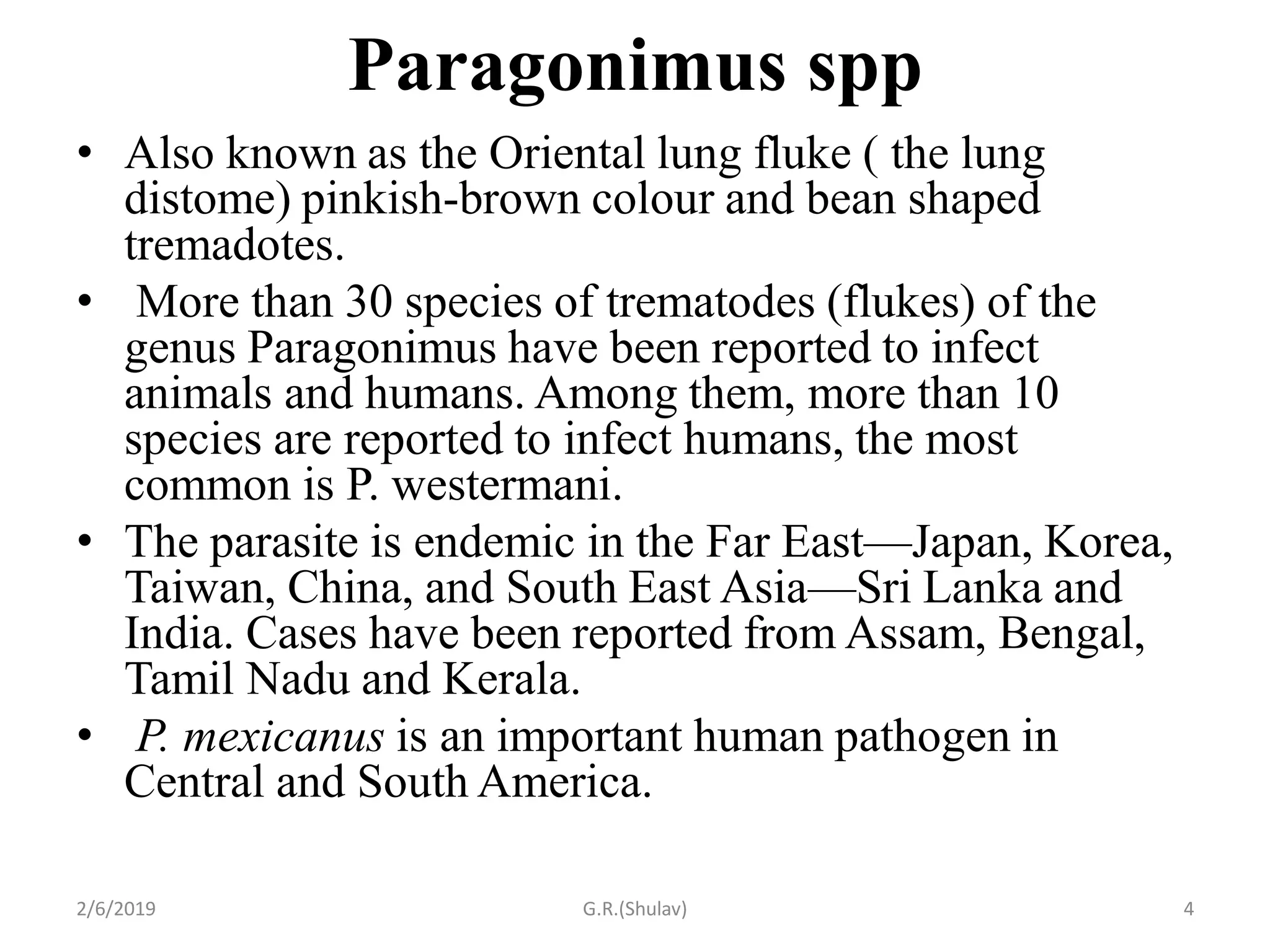 Paragonimus westermani | PDF