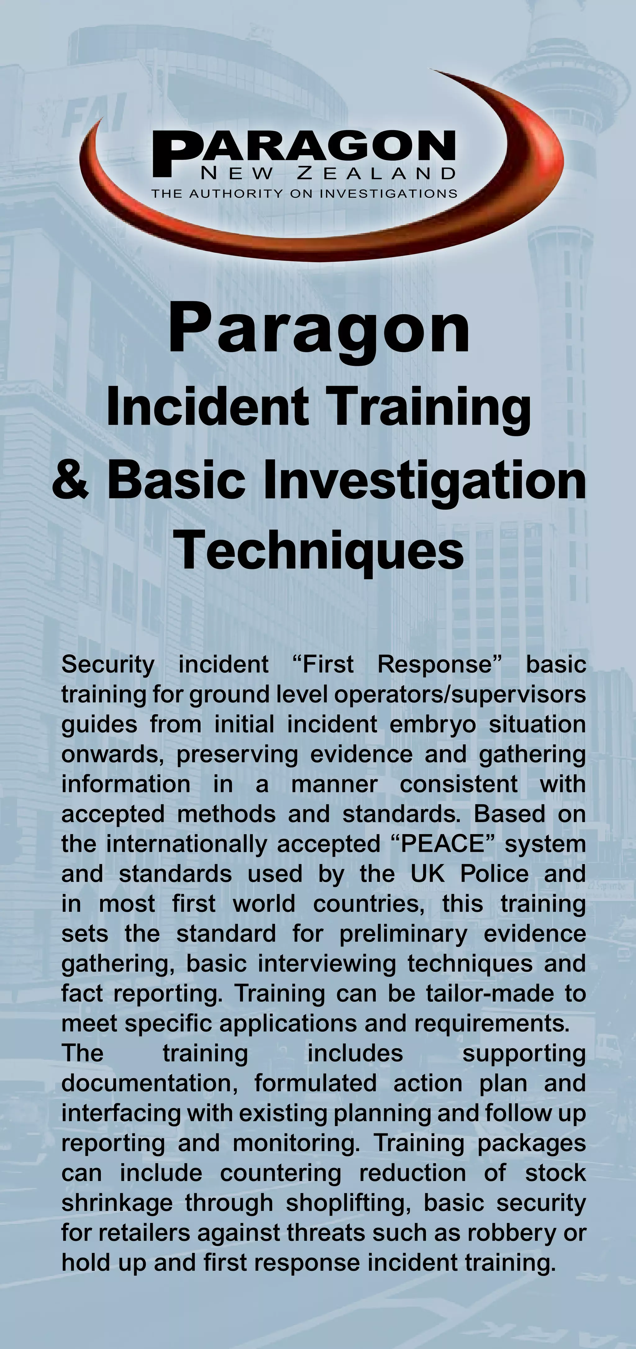 Paragon insert incident training | PDF | Free Download