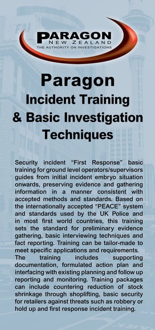 Paragon insert incident training | PDF