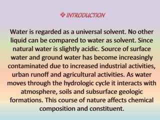 Water Analysis Methods | PPTX