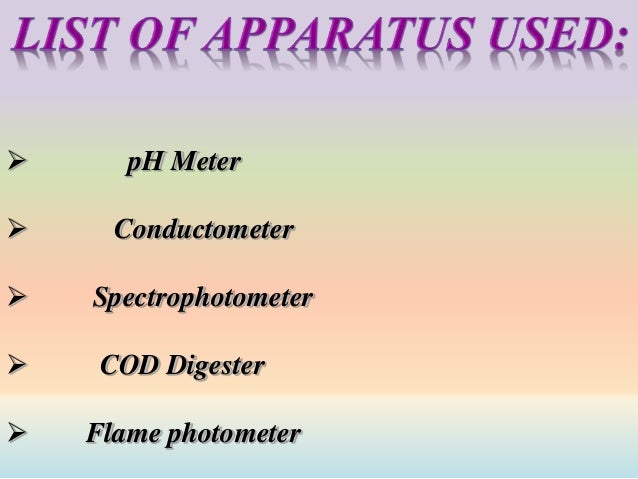 Water Analysis Methods water-analysis-methods