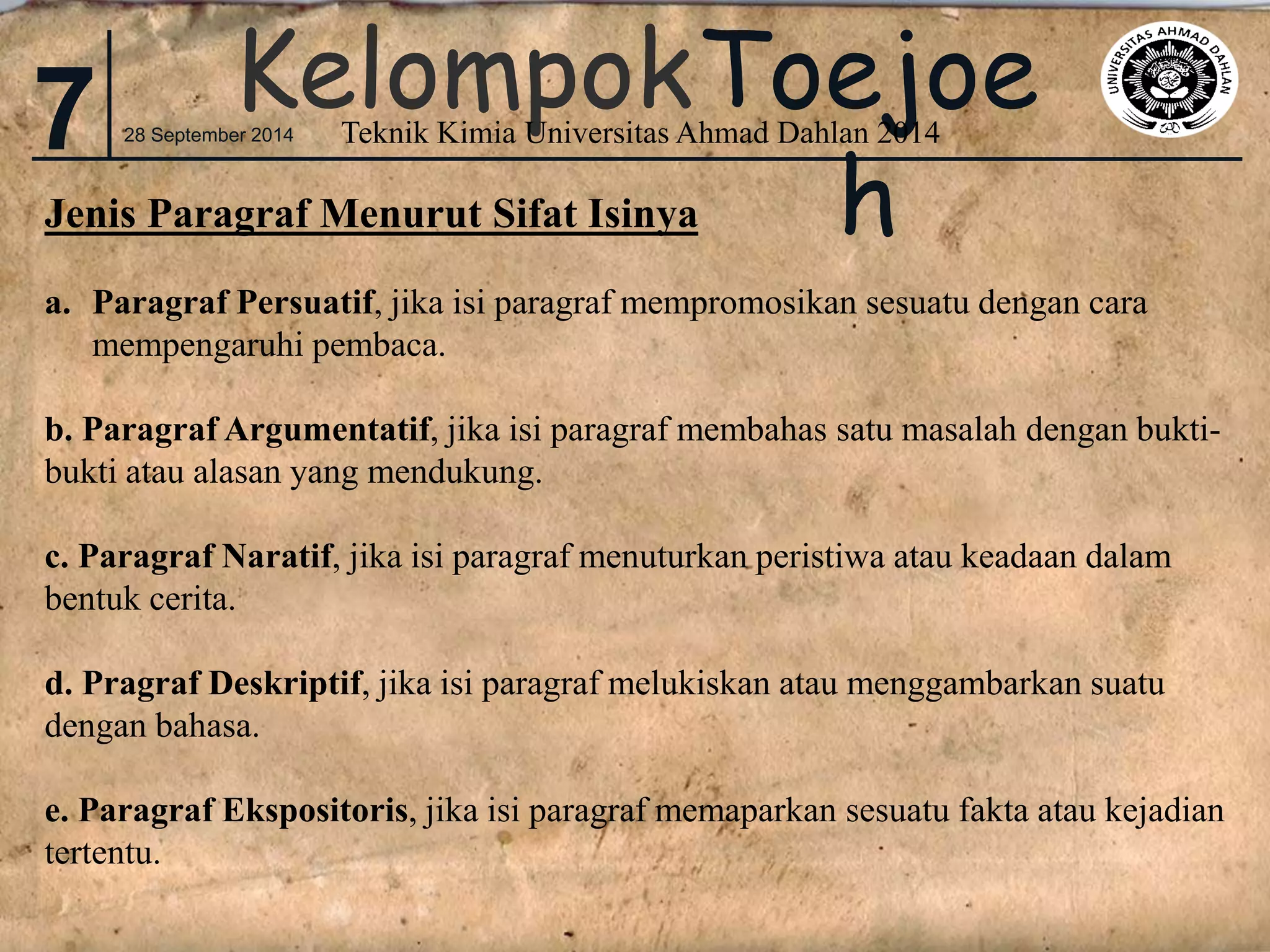 Paragraf (Powerpoint tentang paragraf) | PPTX