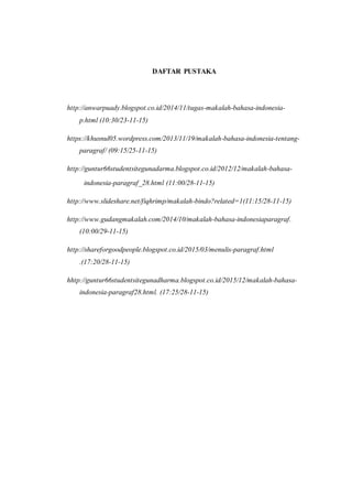 Paragraf bahasa indonesia | DOCX