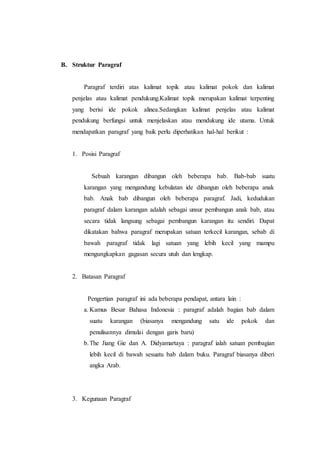 Paragraf bahasa indonesia | DOCX
