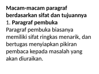 CARA MENULIS PARAGRAF YANG BAIK DAN BENAR | PPTX