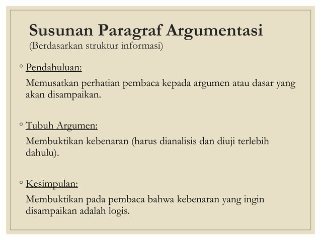 Paragraf Argumentasi dan Teks Argumentasi | PPT