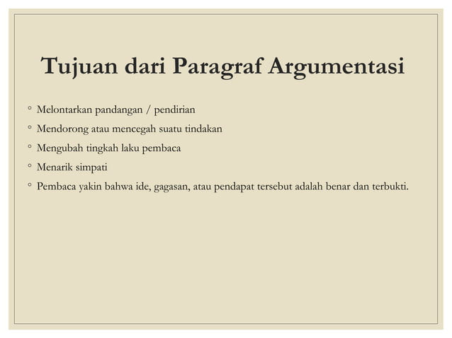 Paragraf Argumentasi dan Teks Argumentasi | PPT