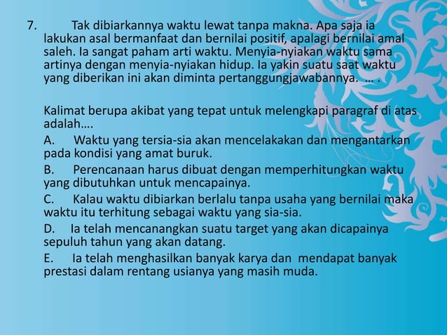 Paragraf argumentasi dan sebab akibat | PPT