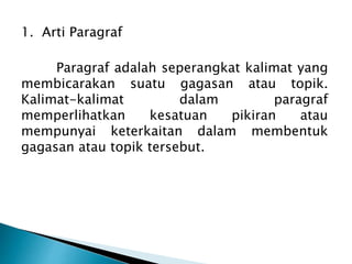 BAHASA INDONESIA - Paragraf atau Alinea | PPTX