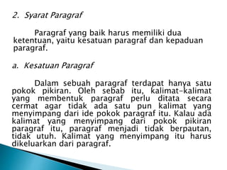 BAHASA INDONESIA - Paragraf atau Alinea | PPT
