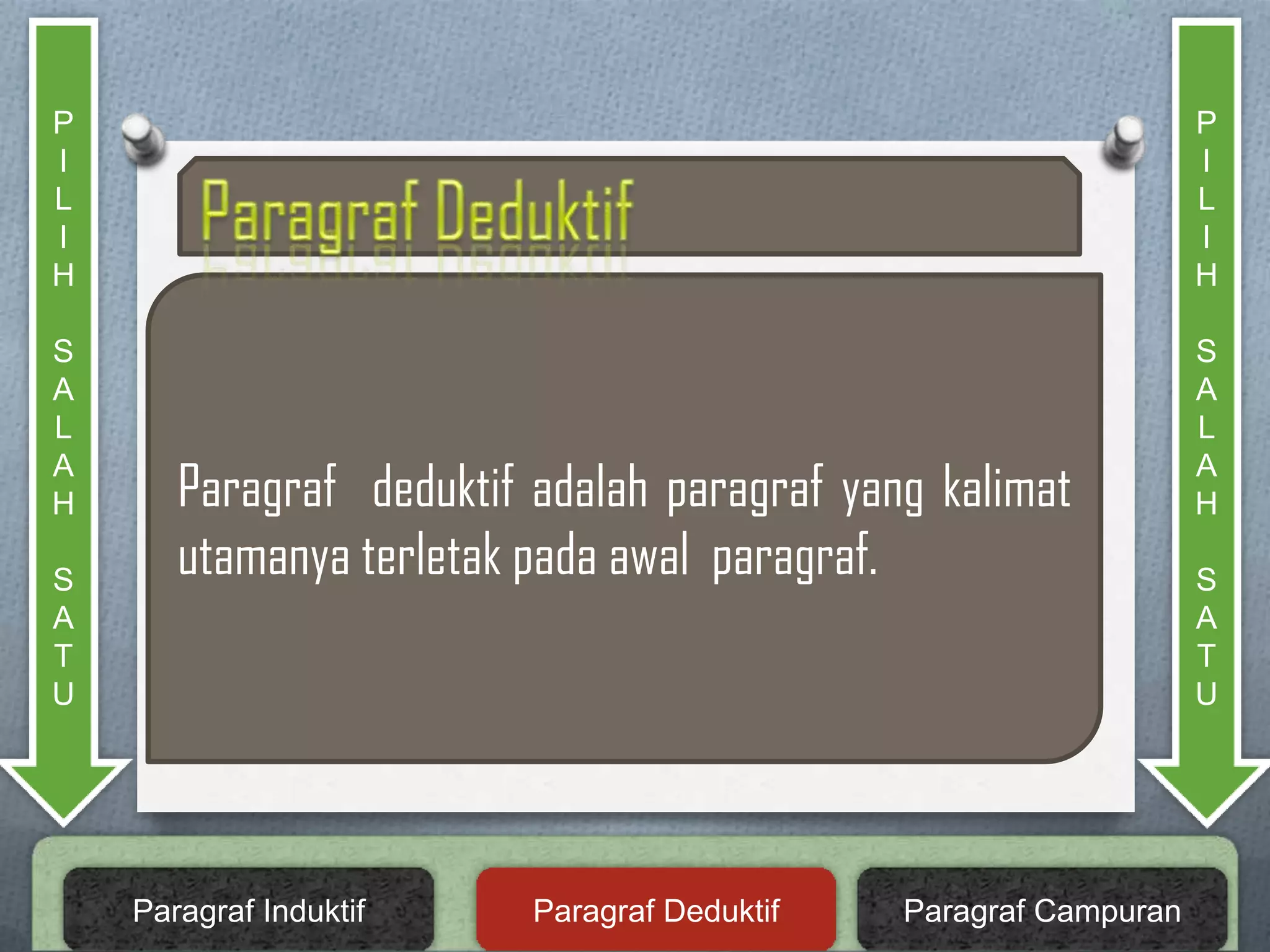 Paragraf deduktif dan induktif | PPTX