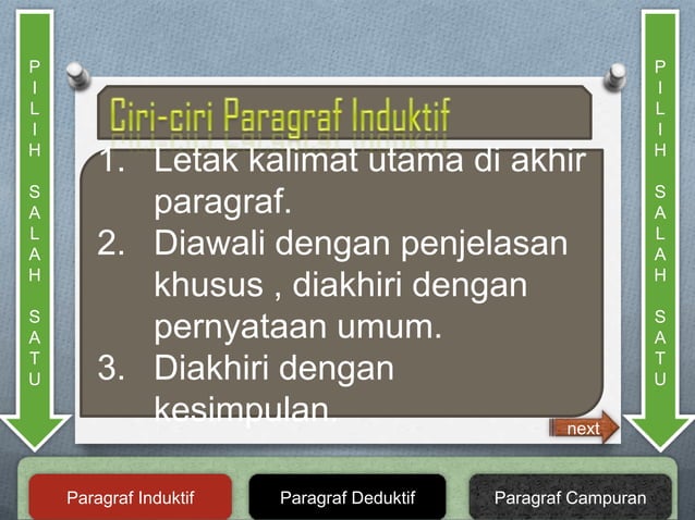Paragraf deduktif dan induktif | PPTX