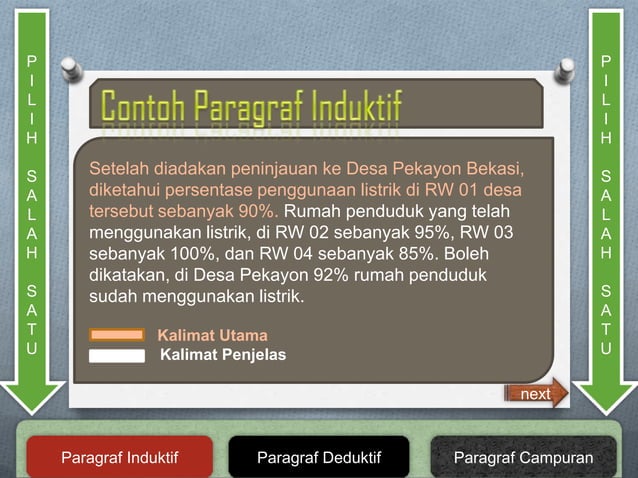 Paragraf deduktif dan induktif | PPTX