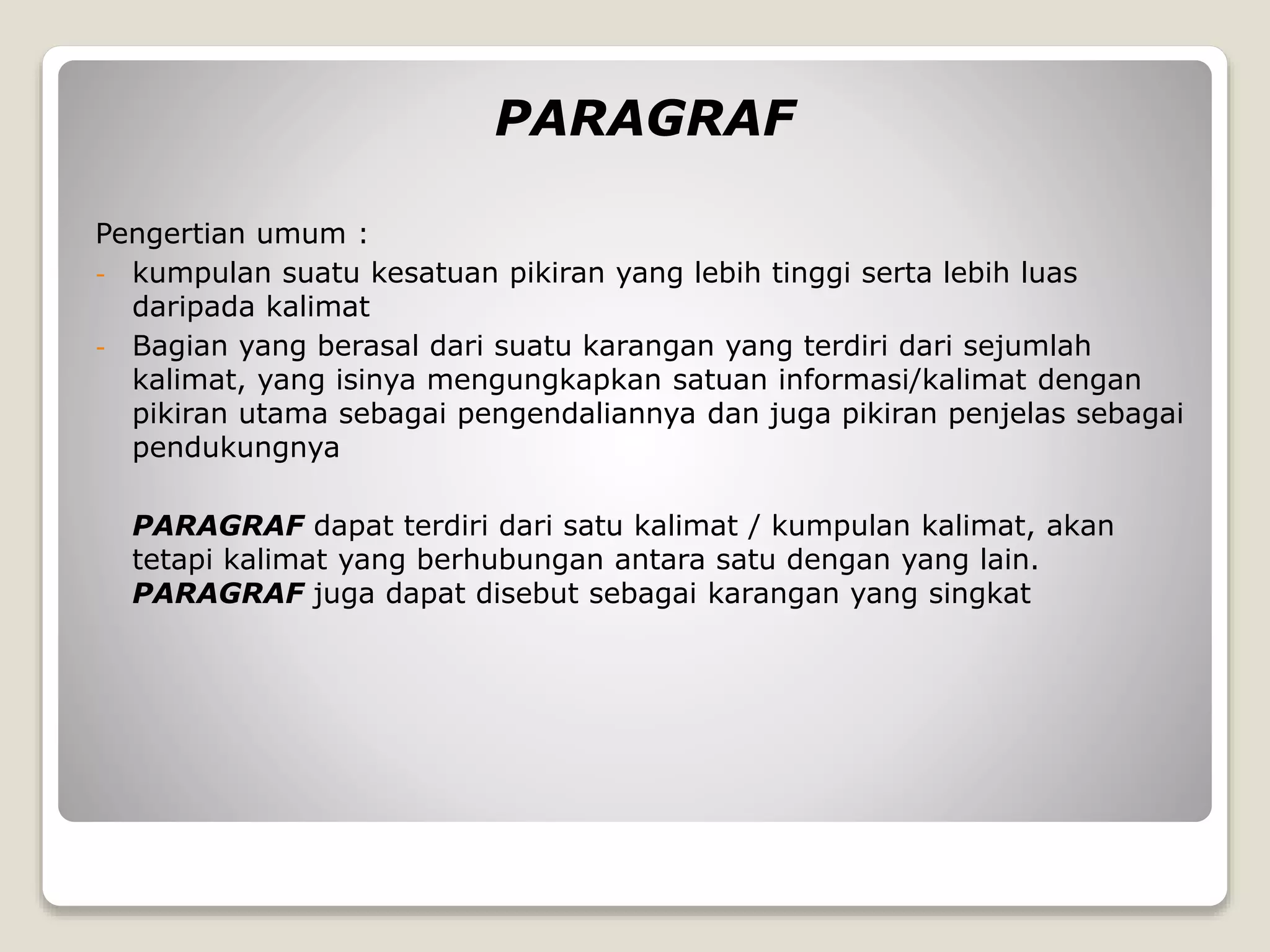 Bahasa Indonesia Paragraf Narasi | PPTX