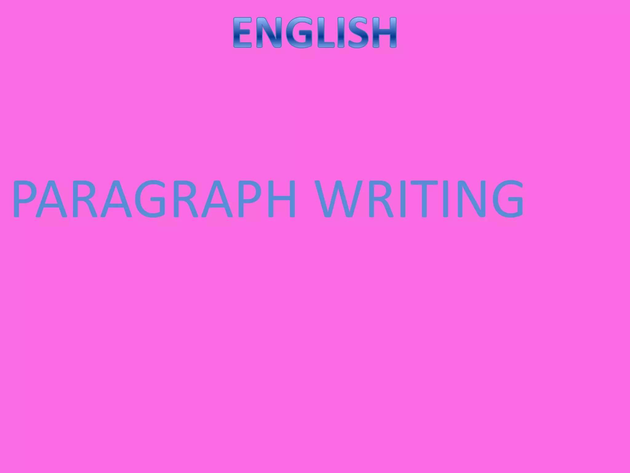 Paragragh writing | PPTX
