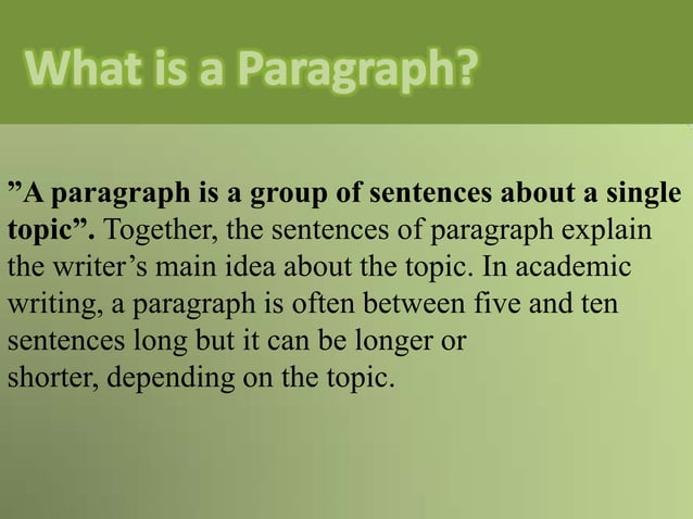 Paragragh writing | PPT