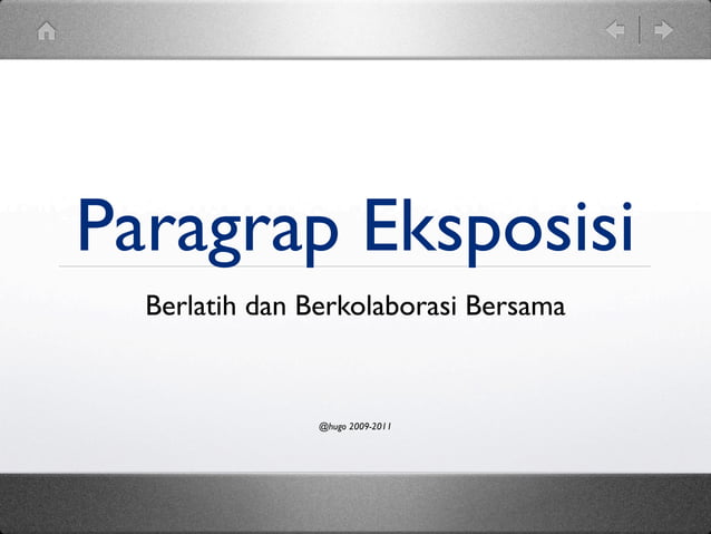 PARAGRAP EKSPOSISI | KEY