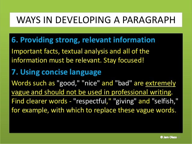 Paragraph Development