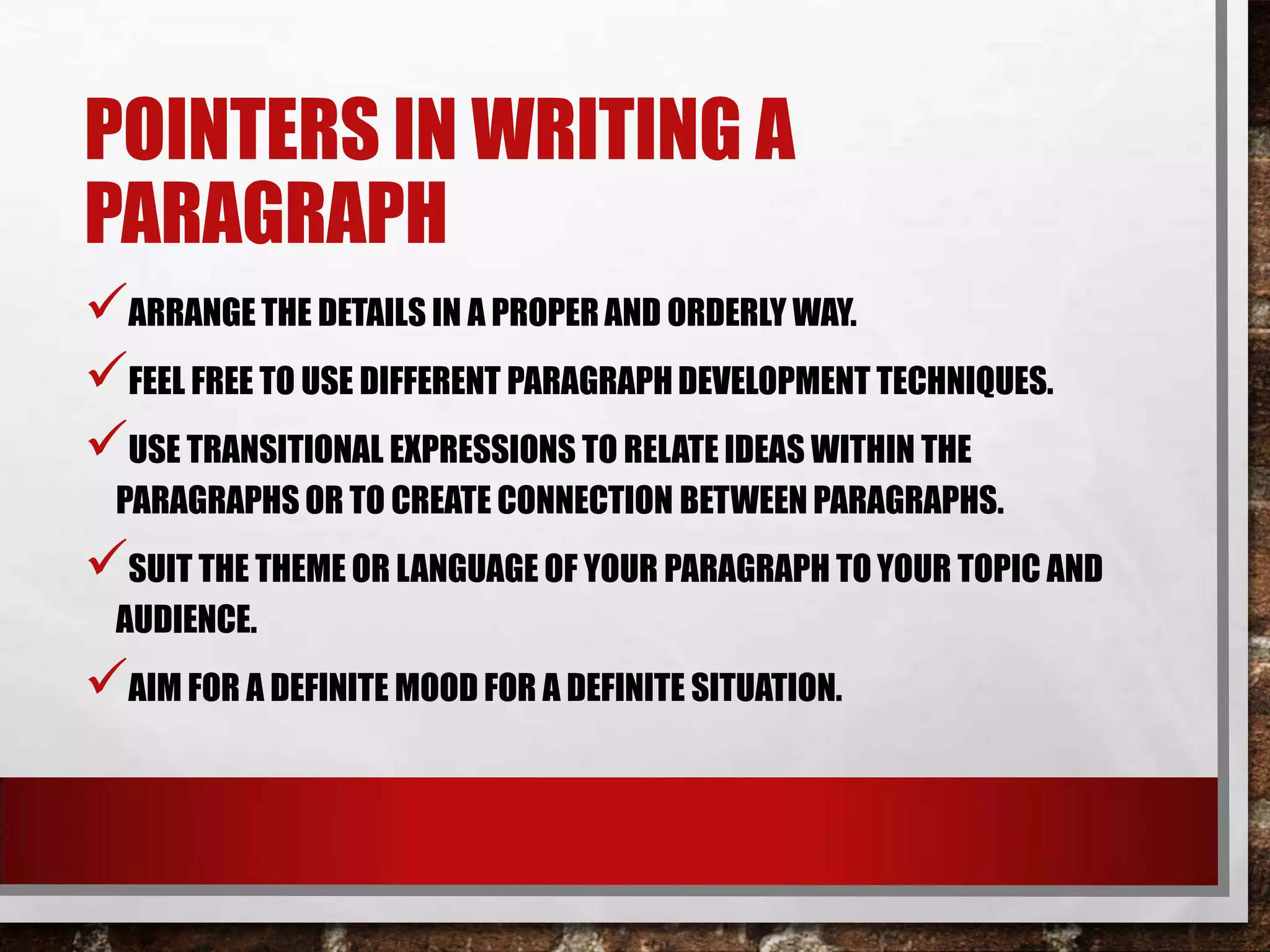 Writing Paragraph | PDF