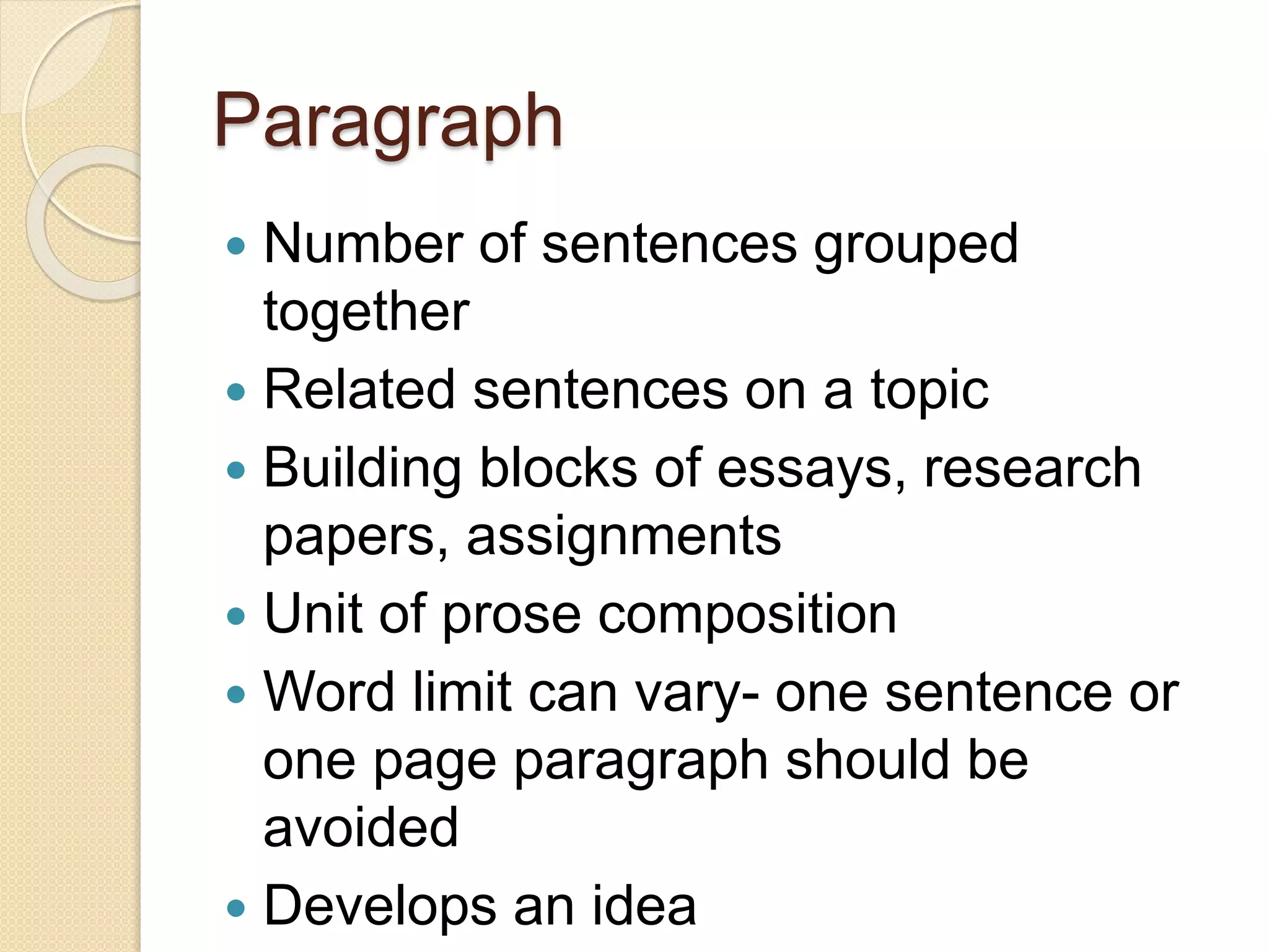 Paragraph | PPT
