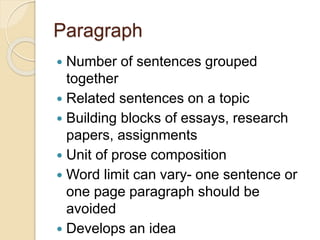 Paragraph | PPT